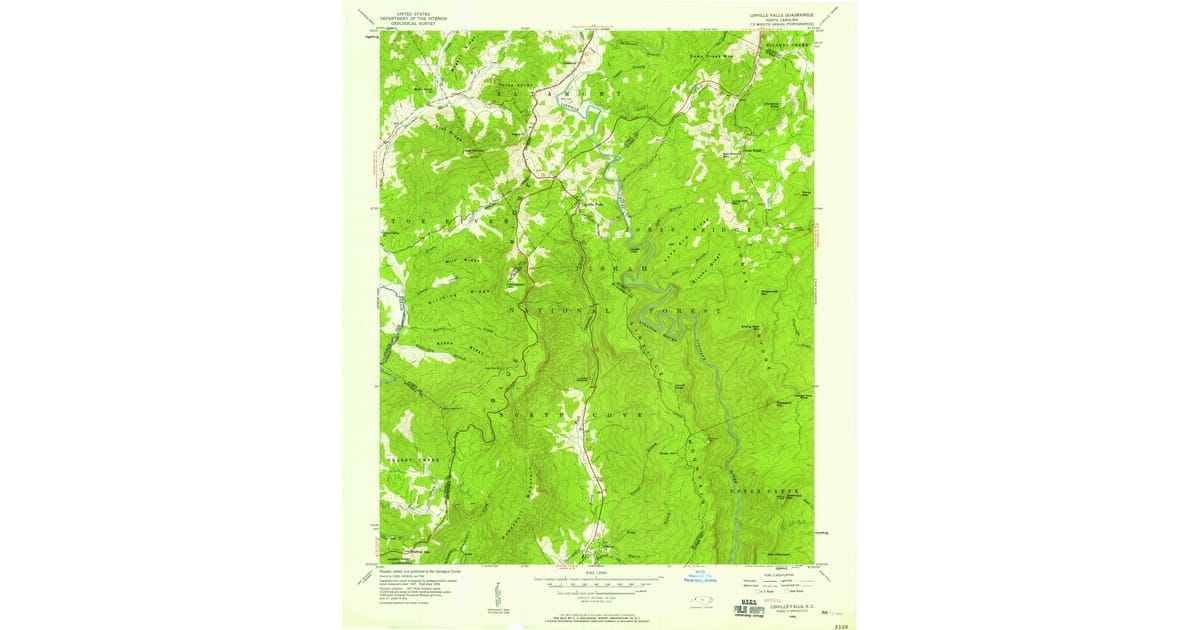 1956 Map of Linville Falls, Avery County, NC — High-Res | Pastmaps