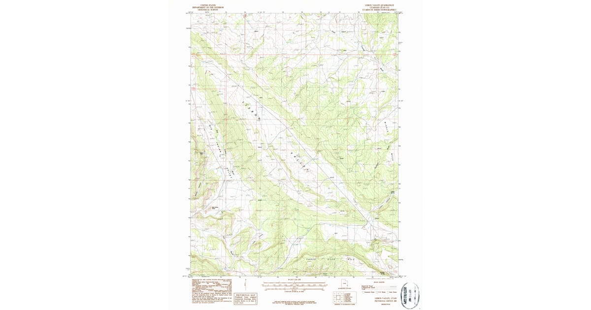 1987 Map of Lisbon Valley, San Juan County, UT — High-Res | Pastmaps