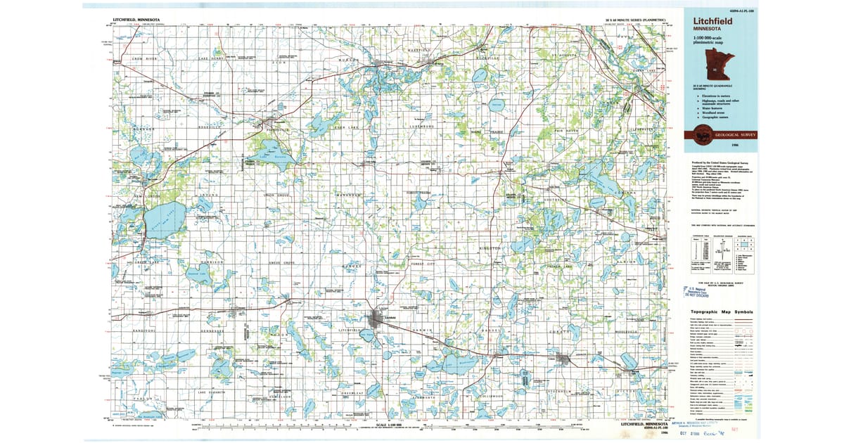 1980s Maps of Paynesville, MN | Pastmaps
