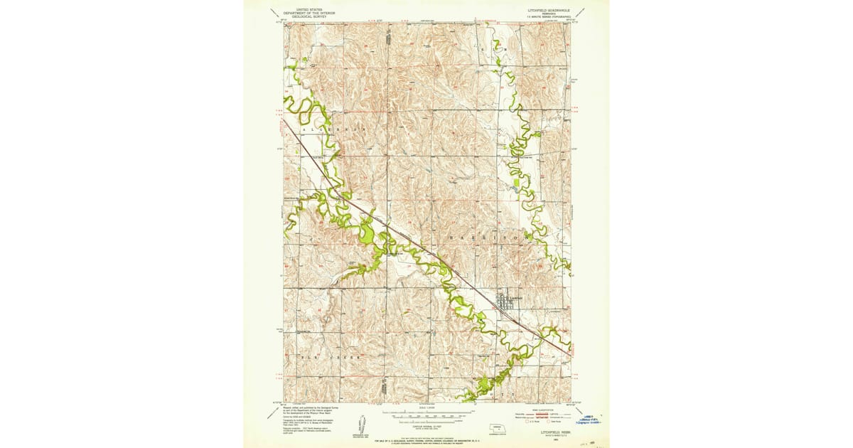 1951 Map of Litchfield, NE — High-Res | Pastmaps