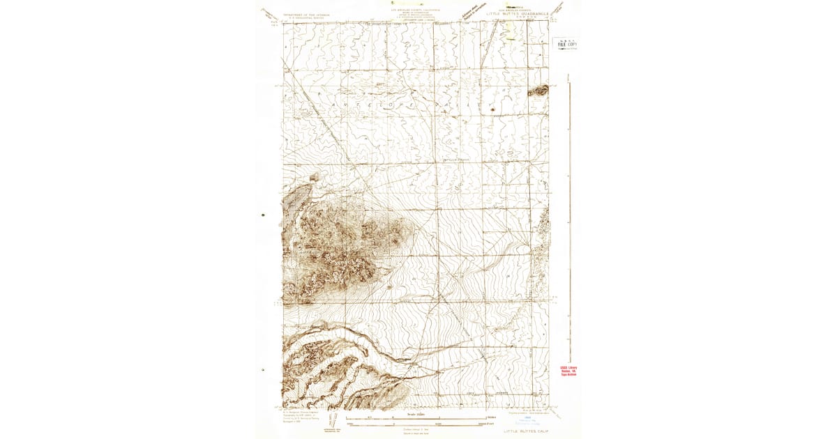 1931 Map of Little Buttes, Los Angeles County, CA — High-Res | Pastmaps