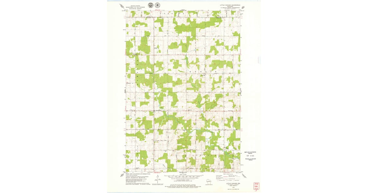 1978 Map of Little Chicago, Marathon County, WI — High-Res | Pastmaps