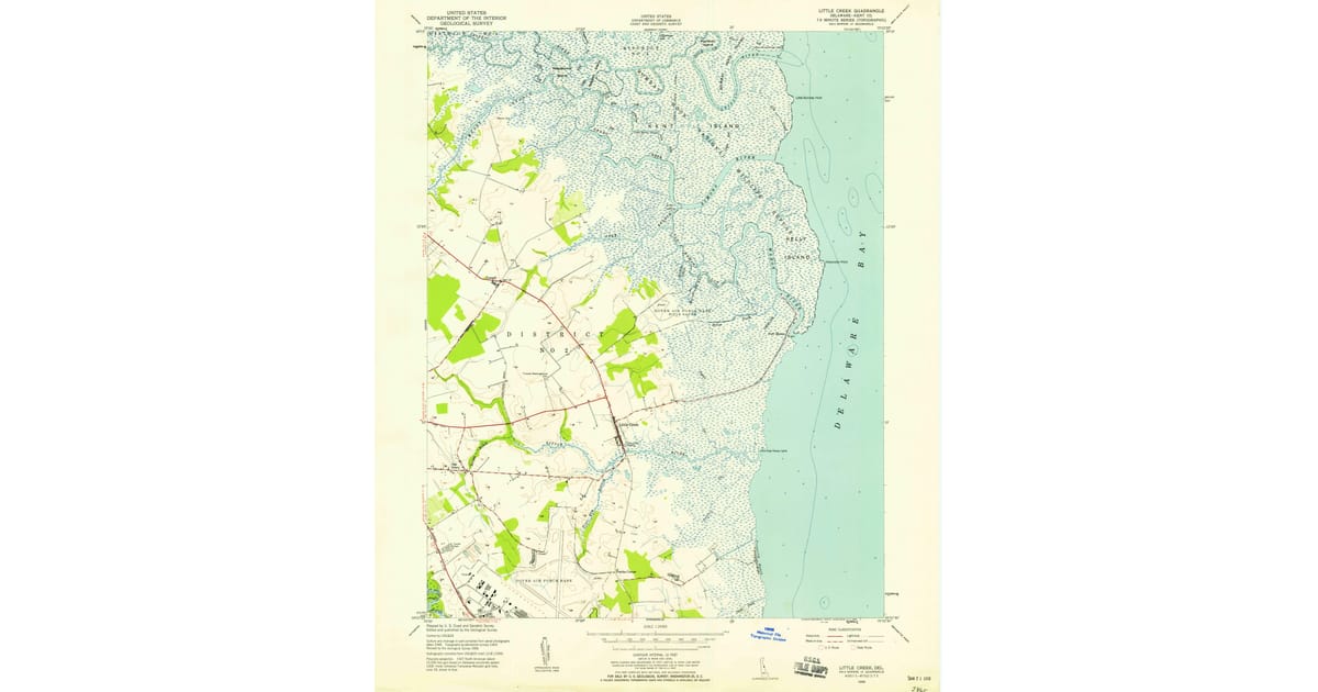 1956 Map of Little Creek, DE — High-Res | Pastmaps