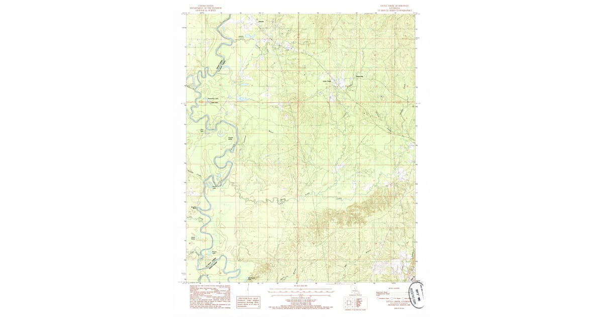 1985 Map of Little Creek, LaSalle Parish, LA — High-Res | Pastmaps