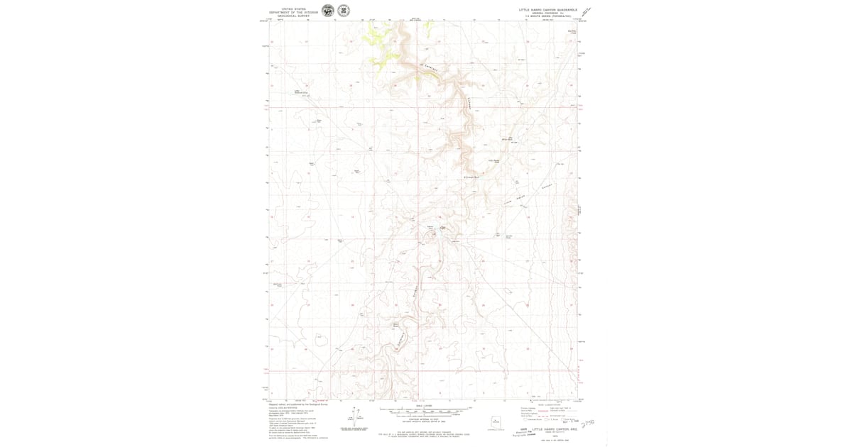 1979 Map of Little Harpo Canyon, Coconino County, AZ — High-Res | Pastmaps