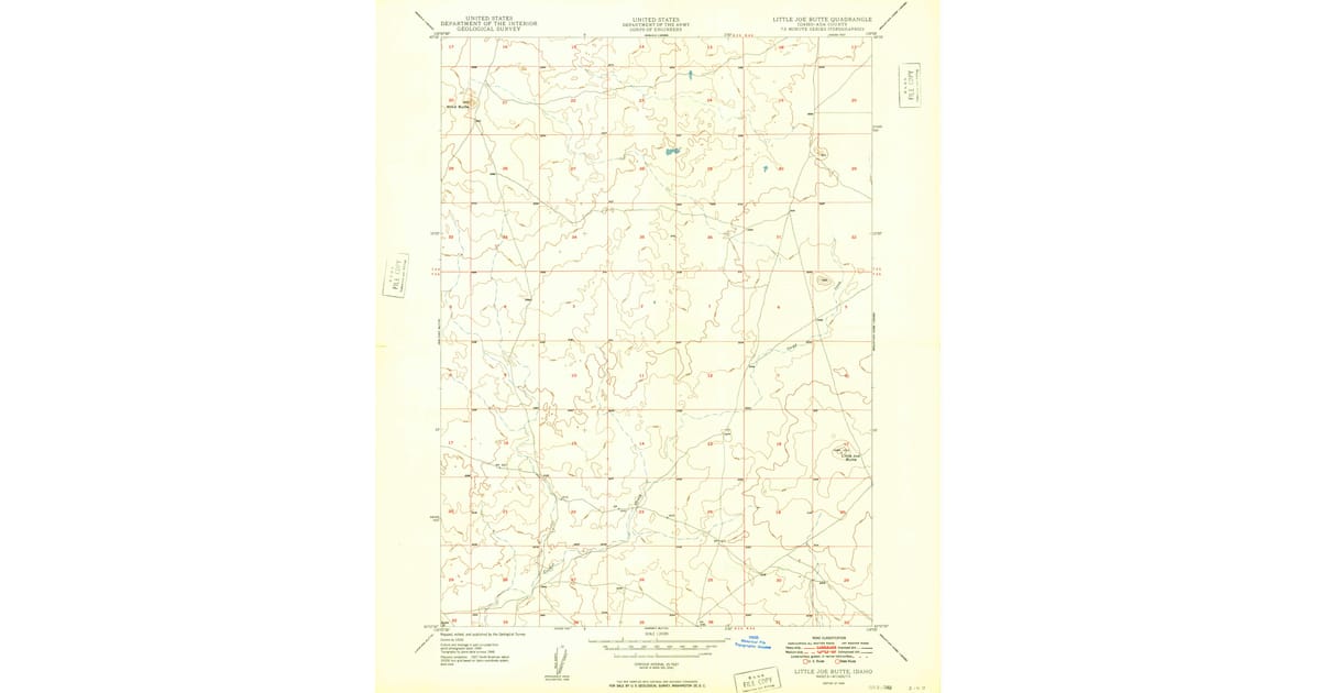 1949 Map of Little Joe Butte, Ada County, ID — High-Res | Pastmaps