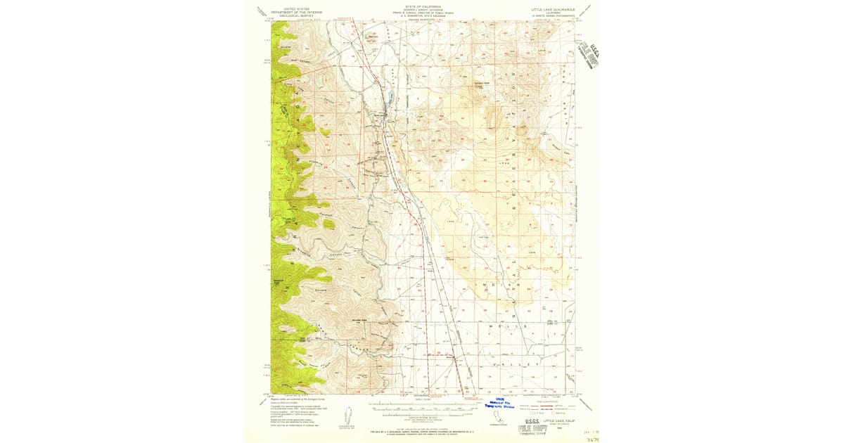 1954 Map of Little Lake, Inyo County, CA — High-Res | Pastmaps