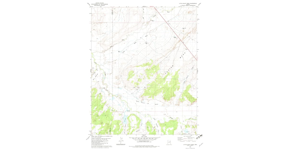 1982 Map of Little Milky Wash, Apache County, AZ — High-Res | Pastmaps