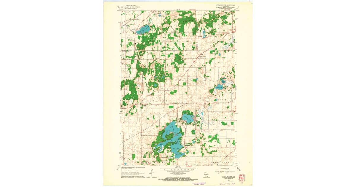 1960 Map of Little Prairie, Walworth County, WI — High-Res | Pastmaps