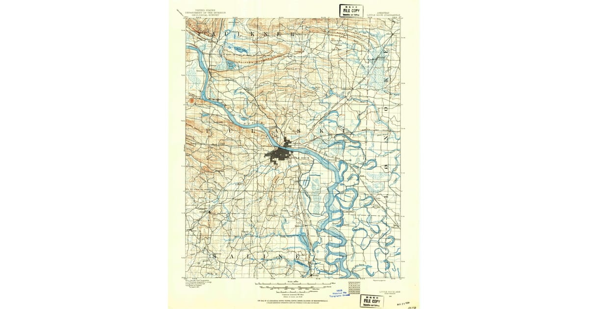 Old Maps of North Little Rock, AR for Academic Research | Pastmaps