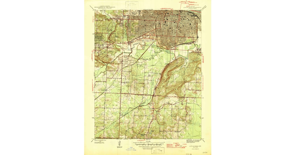 1944 Map of Little Rock, AR — High-Res | Pastmaps