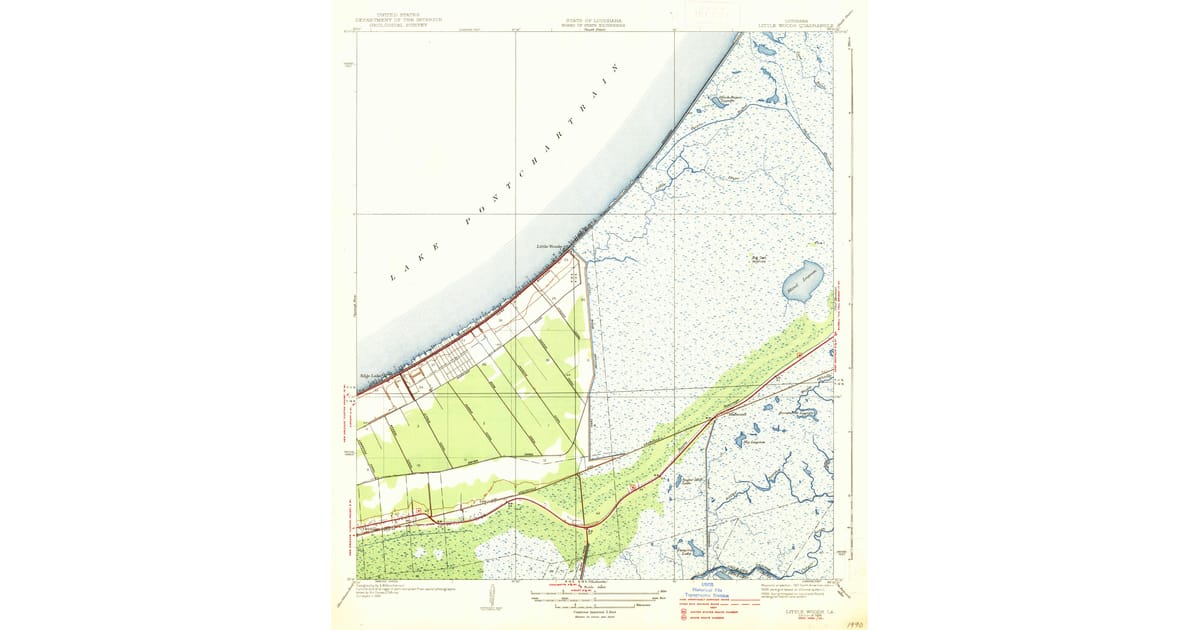 1938 Map of Little Woods, Orleans Parish, LA — High-Res | Pastmaps
