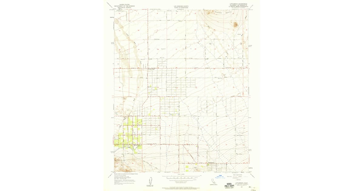 1957 Map of Littlerock, CA — High-Res | Pastmaps