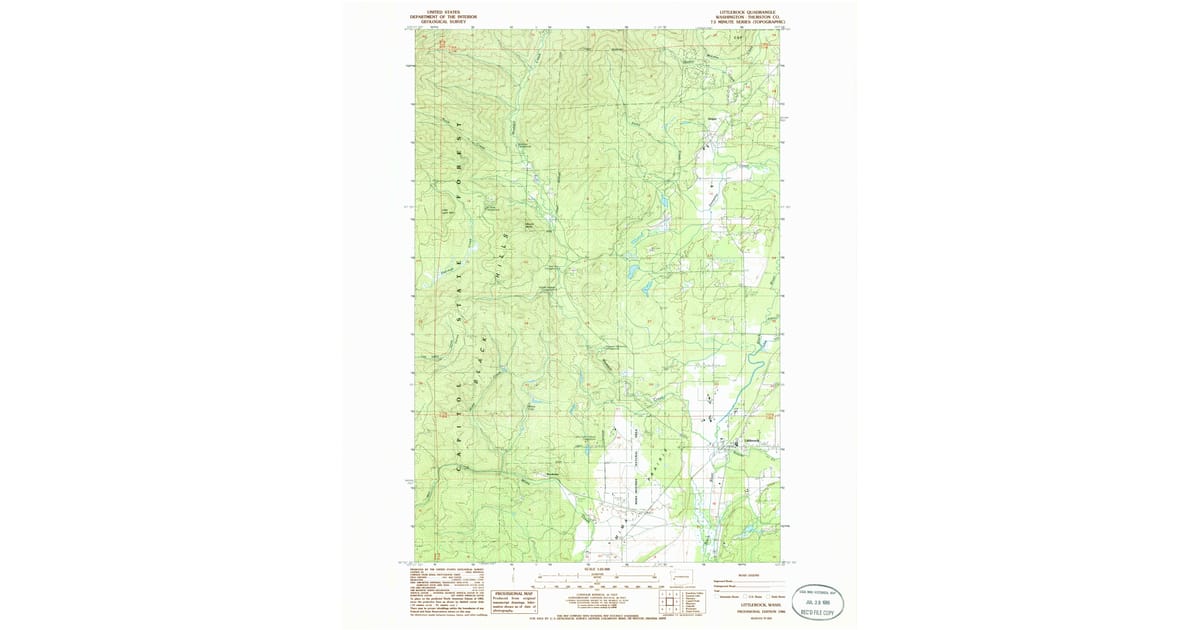 1986 Map of Littlerock, Thurston County, WA — High-Res | Pastmaps