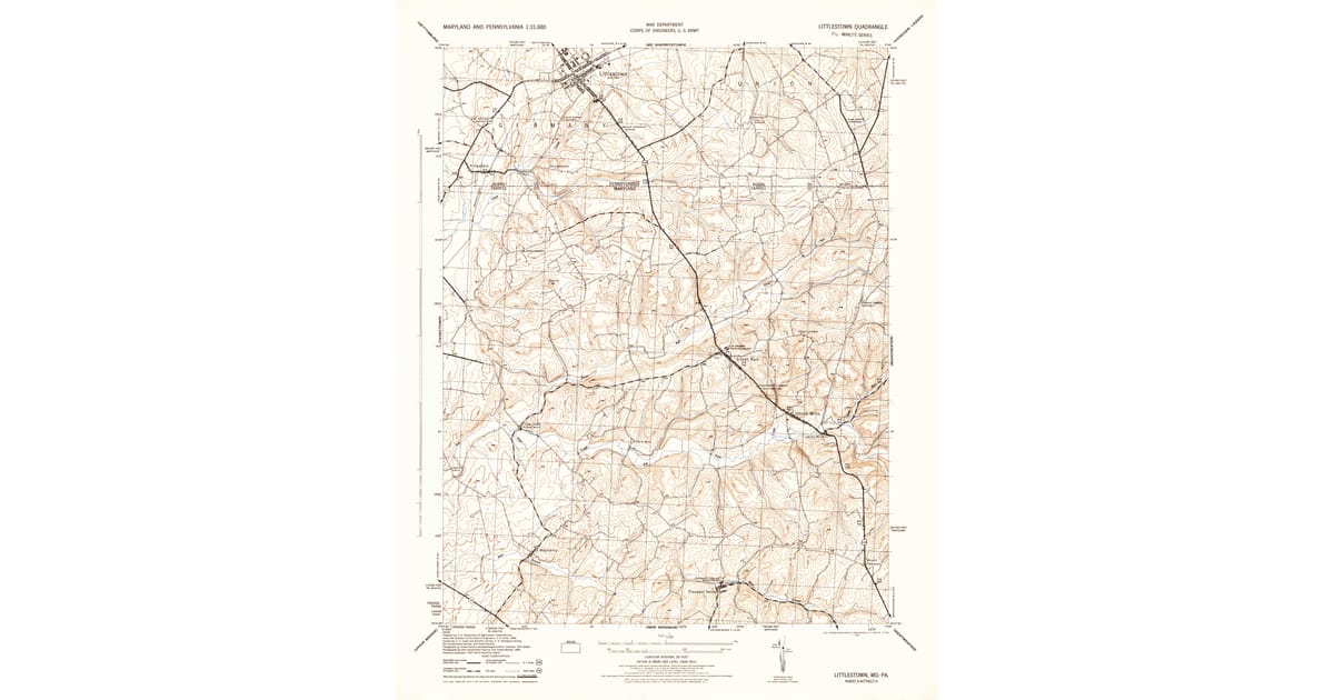 1944 Map of Littlestown, PA — High-Res | Pastmaps