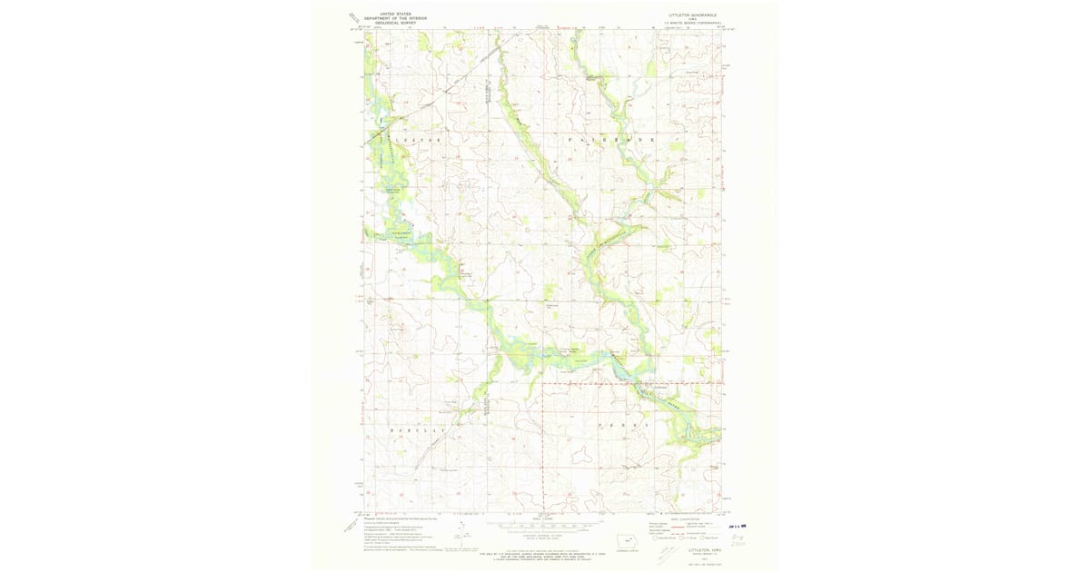 1971 Map of Littleton, Buchanan County, IA — High-Res | Pastmaps