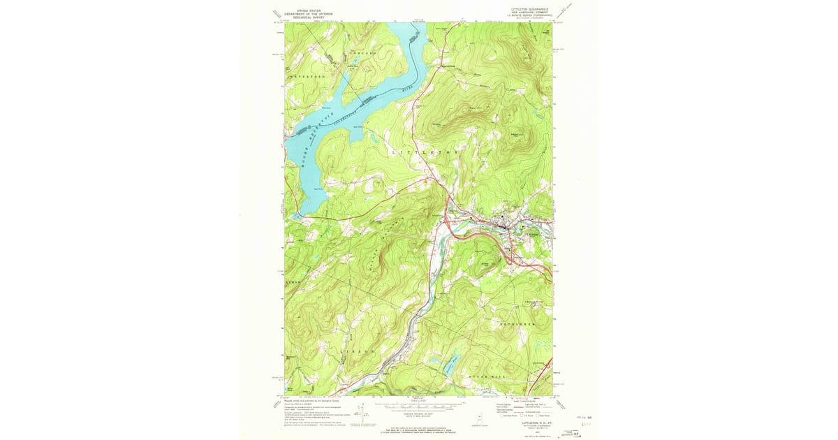 1971 Map of Littleton, Grafton County, NH — High-Res | Pastmaps