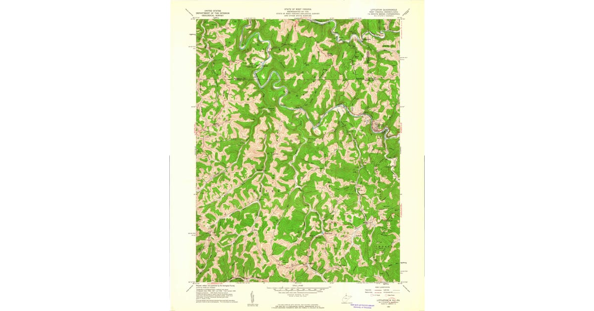 1960 Map of Littleton, WV — High-Res | Pastmaps