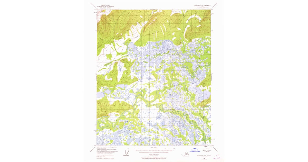1951 Map of Livengood A-5, Yukon-Koyukuk Borough, AK — High-Res | Pastmaps