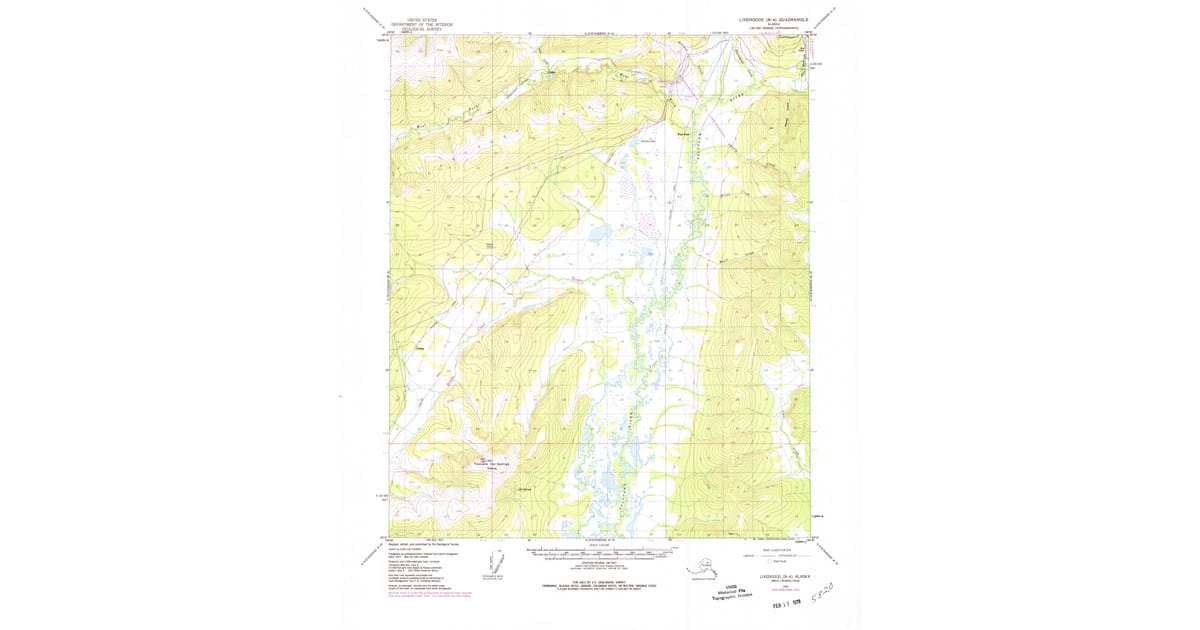 1953 Map of Livengood B-4, Yukon-Koyukuk Borough, AK — High-Res, 1978 ...