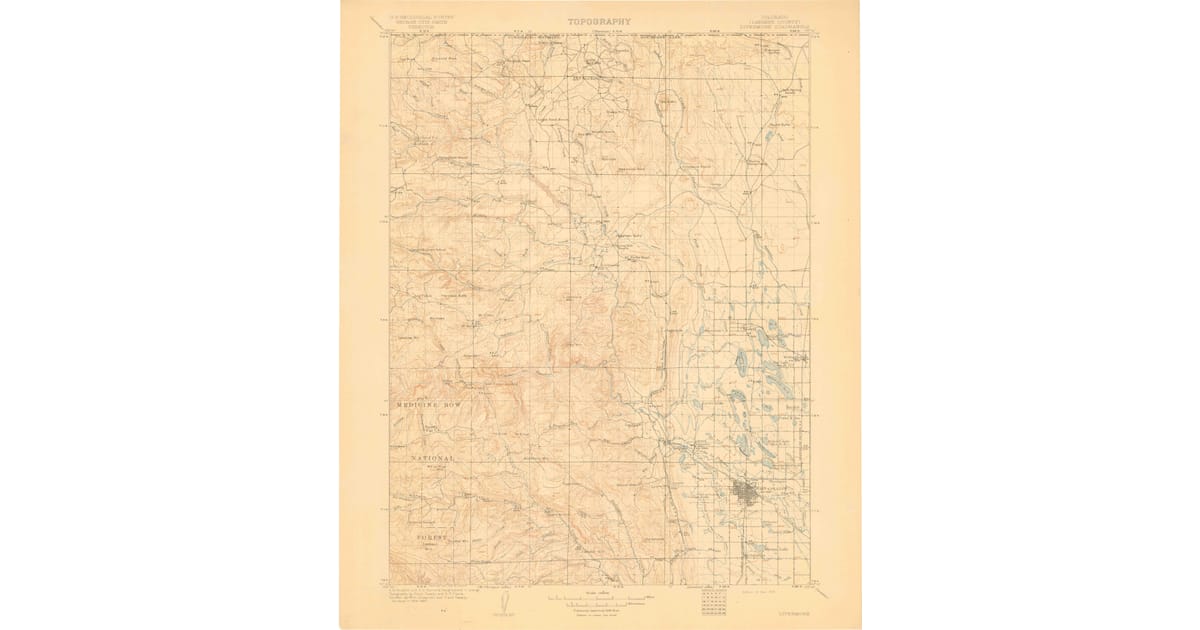 1909 Map of Livermore, Larimer County, CO — High-Res | Pastmaps
