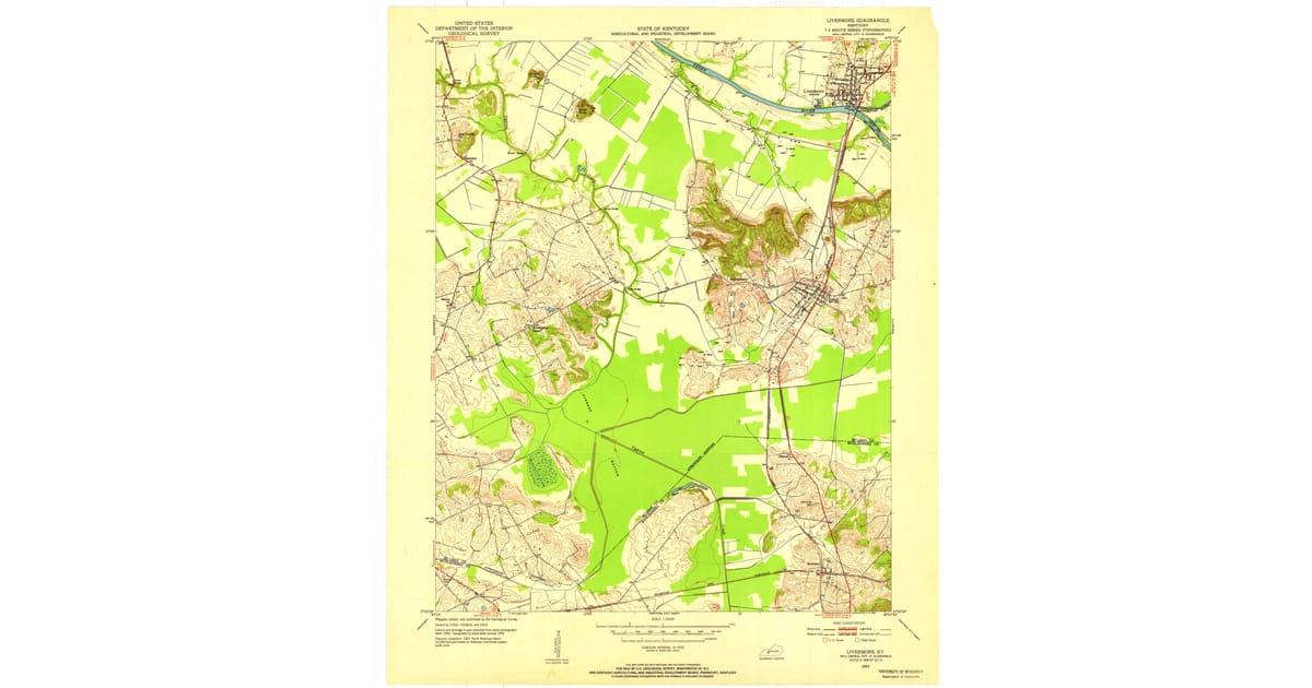 1952 Map of Livermore, KY — High-Res | Pastmaps