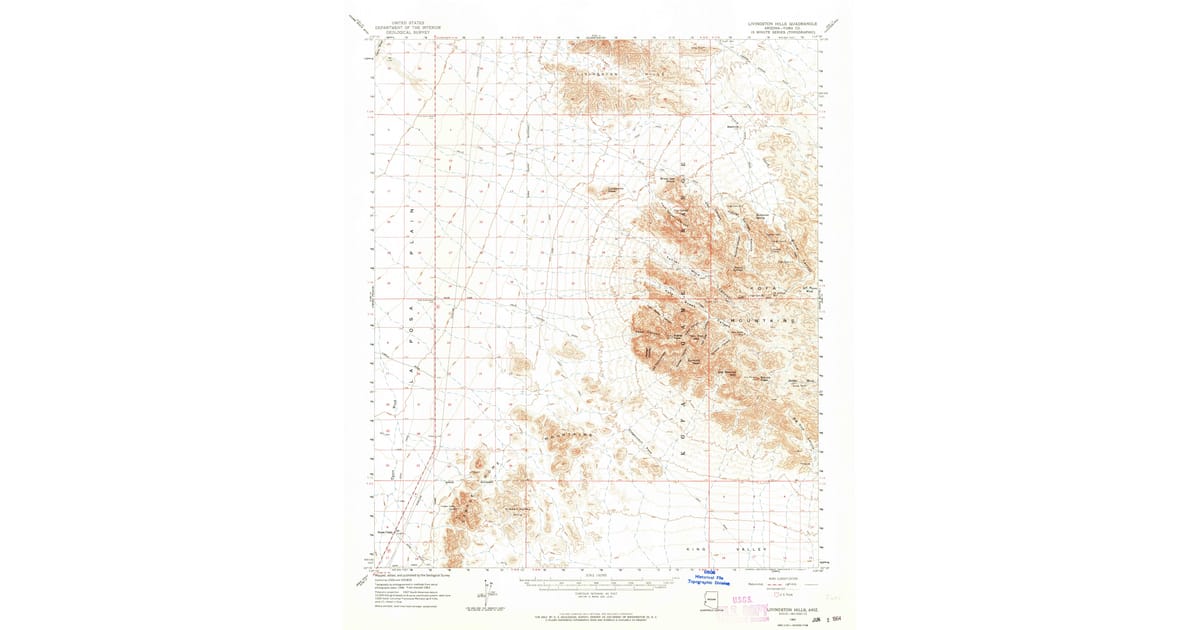1962 Map of Livingston Hills, Yuma County, AZ — High-Res | Pastmaps