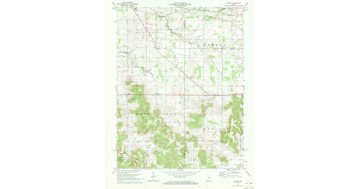 1970 Map of Livonia, IN — High-Res | Pastmaps
