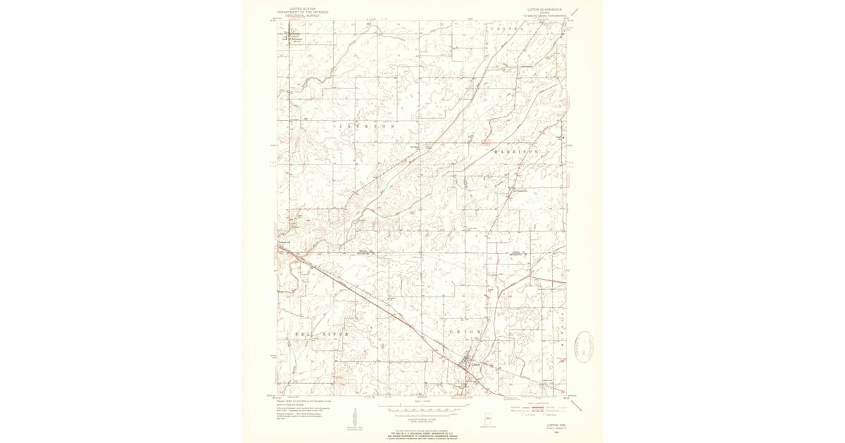 Old Maps of Raintown, IN | Pastmaps