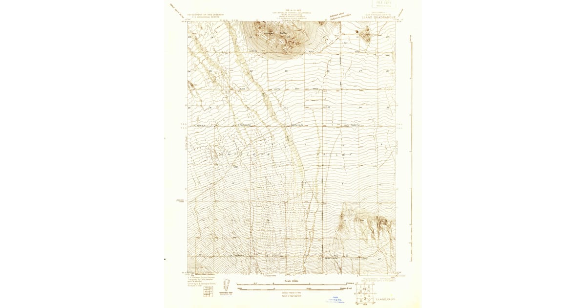 Old Maps of Llano, CA for Metal Detecting | Pastmaps
