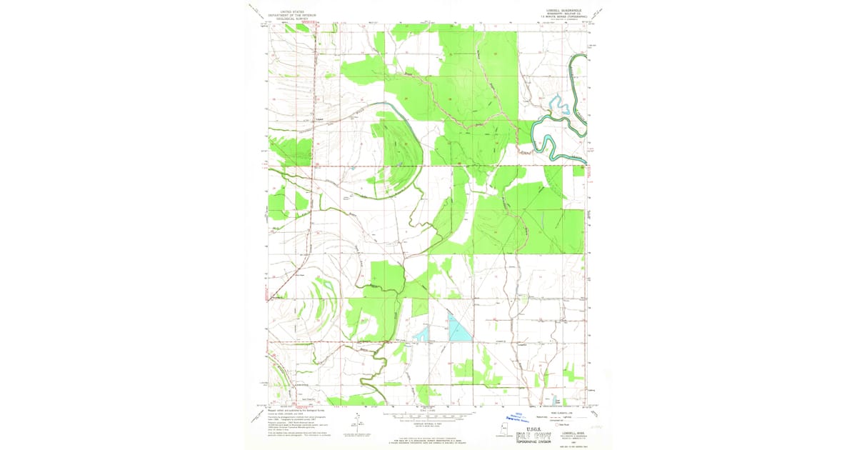 1967 Map of Lobdell, Bolivar County, MS — High-Res | Pastmaps