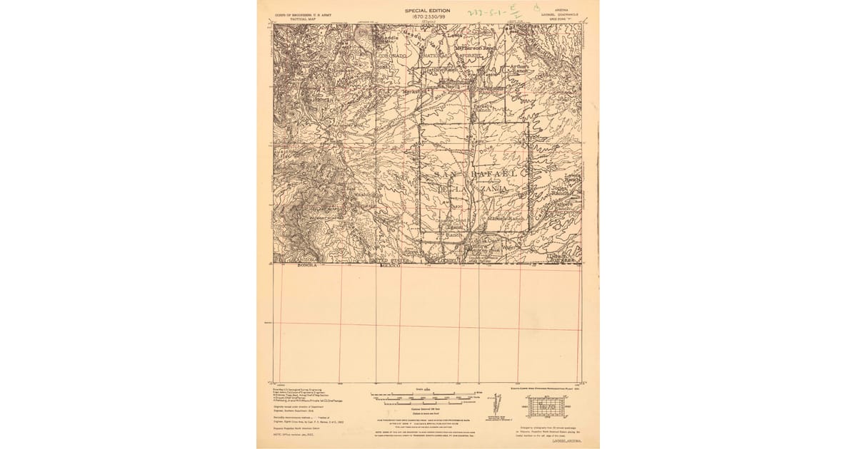 1932 Map of Lochiel, Santa Cruz County, AZ — High-Res | Pastmaps