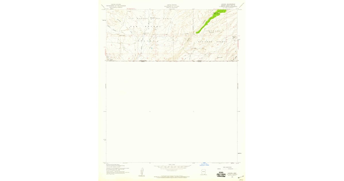 1958 Map of Lochiel, Santa Cruz County, AZ — High-Res | Pastmaps
