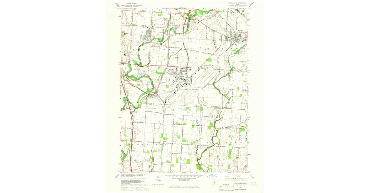 1964 Map of Lockbourne, OH — High-Res | Pastmaps