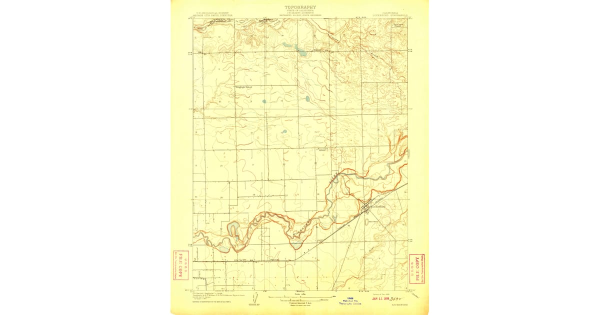 1908 Map of Lockeford, CA — High-Res | Pastmaps