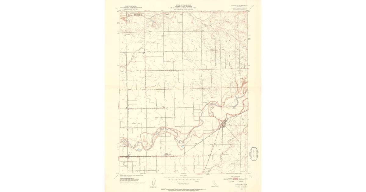 1953 Map of Lockeford, CA — High-Res | Pastmaps
