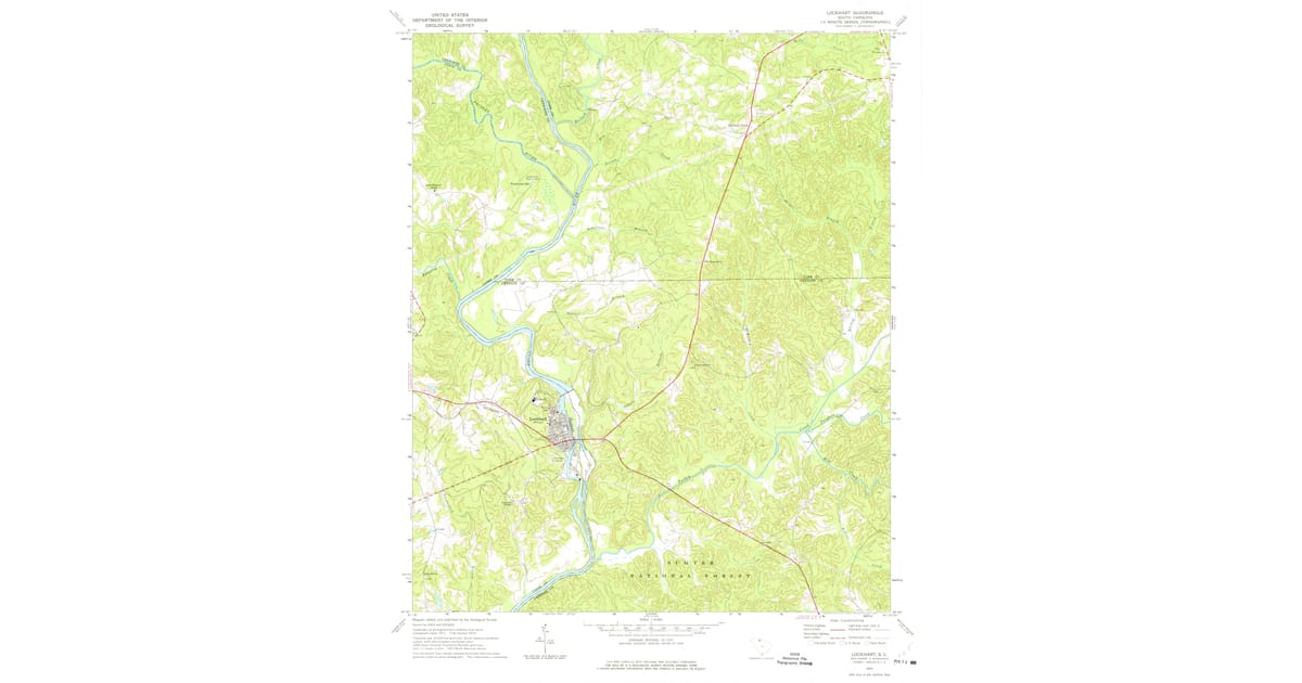 1970s Maps of Lockhart, SC | Pastmaps