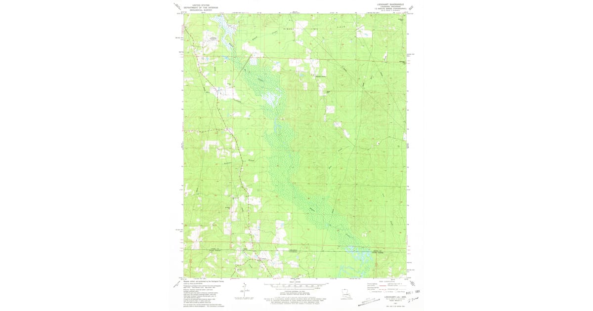 1981 Map of Lockhart, Union Parish, LA — High-Res | Pastmaps