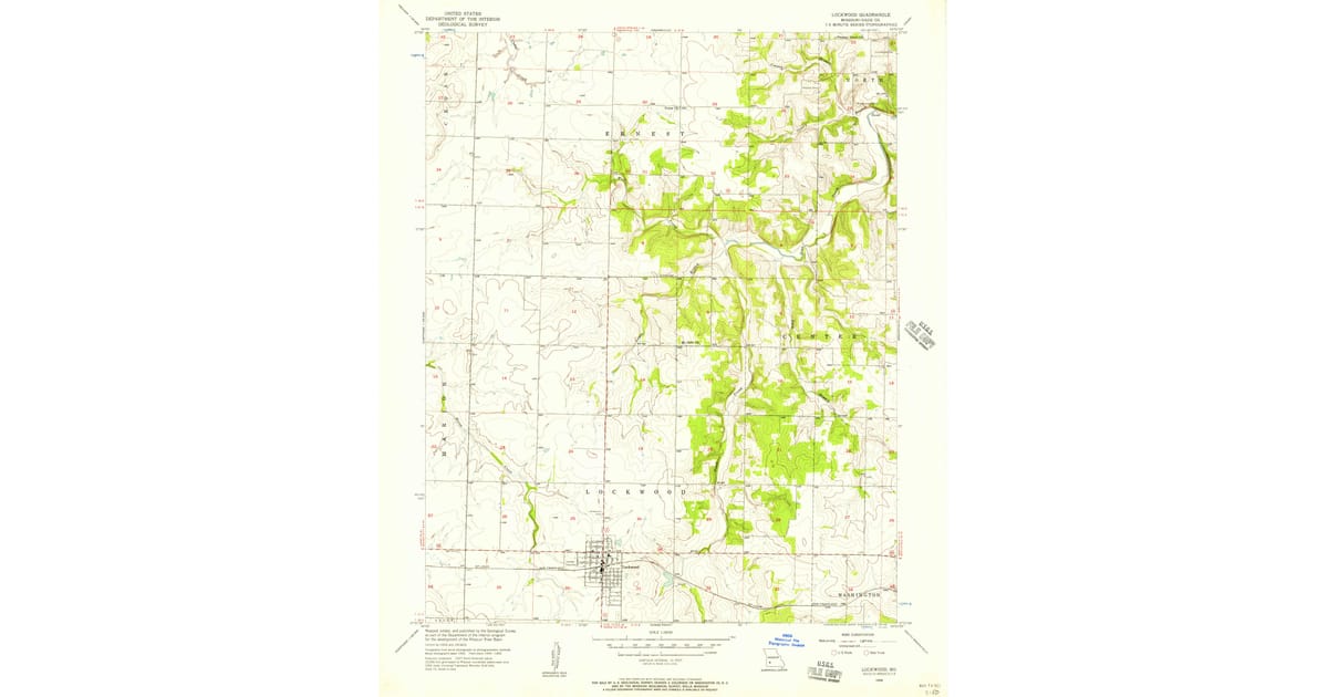 1956 Map of Lockwood, MO — High-Res | Pastmaps