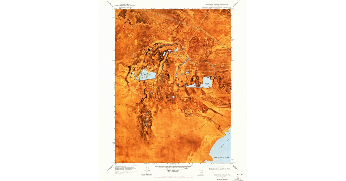 1969 Map of Locomotive Springs, Box Elder County, UT — High-Res | Pastmaps