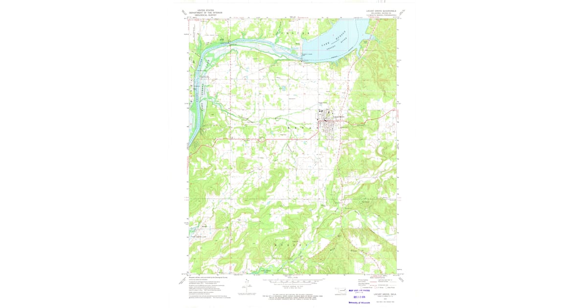 1972 Map of Locust Grove, OK — High-Res | Pastmaps