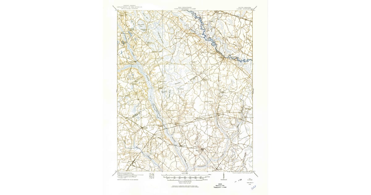 Old Maps of Smoaks, SC | Pastmaps