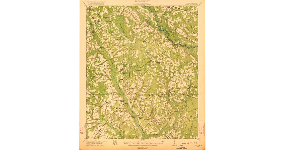 1921 Map of Lodge, SC — High-Res | Pastmaps