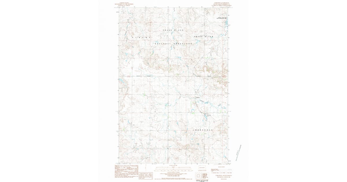 1983 Map of Lodgepole, Perkins County, SD — High-Res | Pastmaps