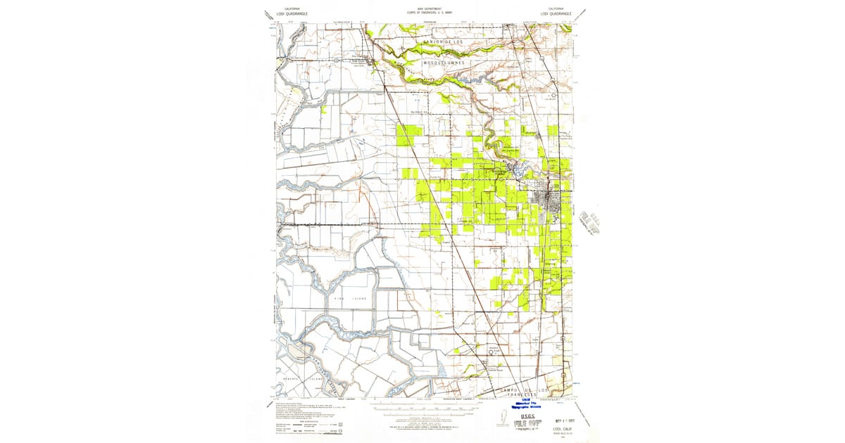 1939 Map of Lodi, CA — High-Res | Pastmaps