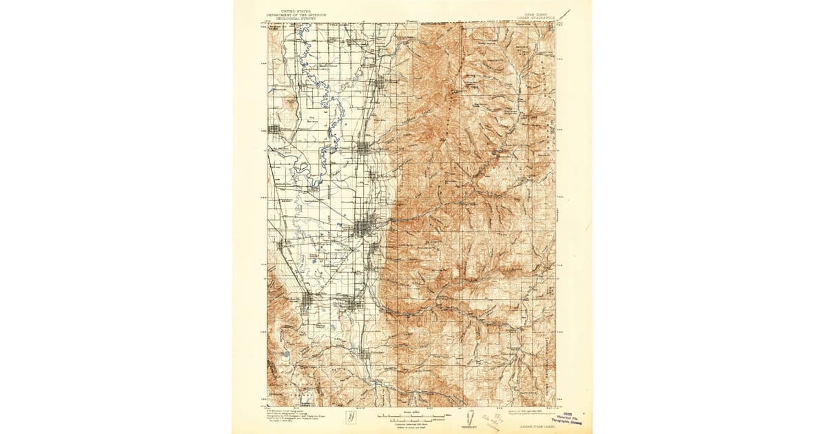 1916 Map of Logan, UT — High-Res, 1939 Print | Pastmaps