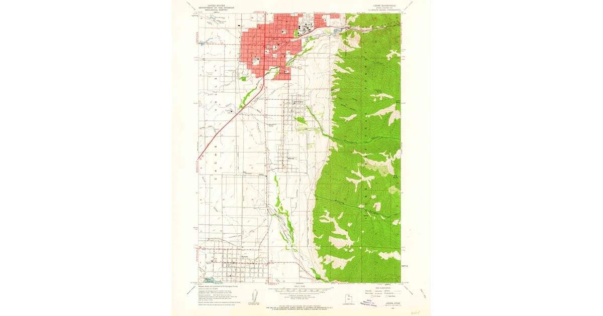1961 Map of Logan, UT — High-Res | Pastmaps