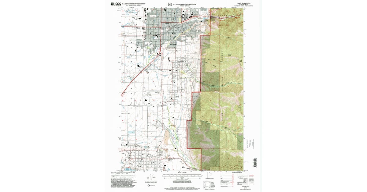 1998 Map of Logan, UT — High-Res | Pastmaps