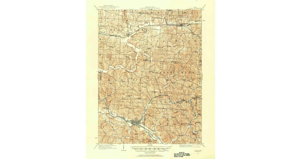 Old Maps of Perry County, OH for Hiking & Exploration | Pastmaps