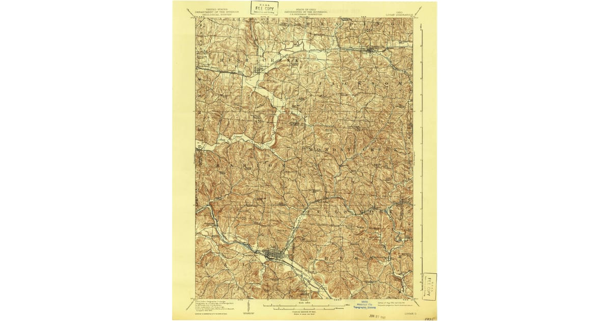 1909 Map of Logan, OH — High-Res | Pastmaps